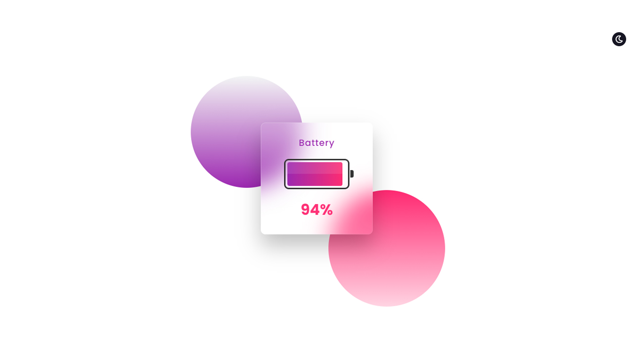 Glassmorphism Battery Light and Dark Mode by romincomputer | CodeCanyon